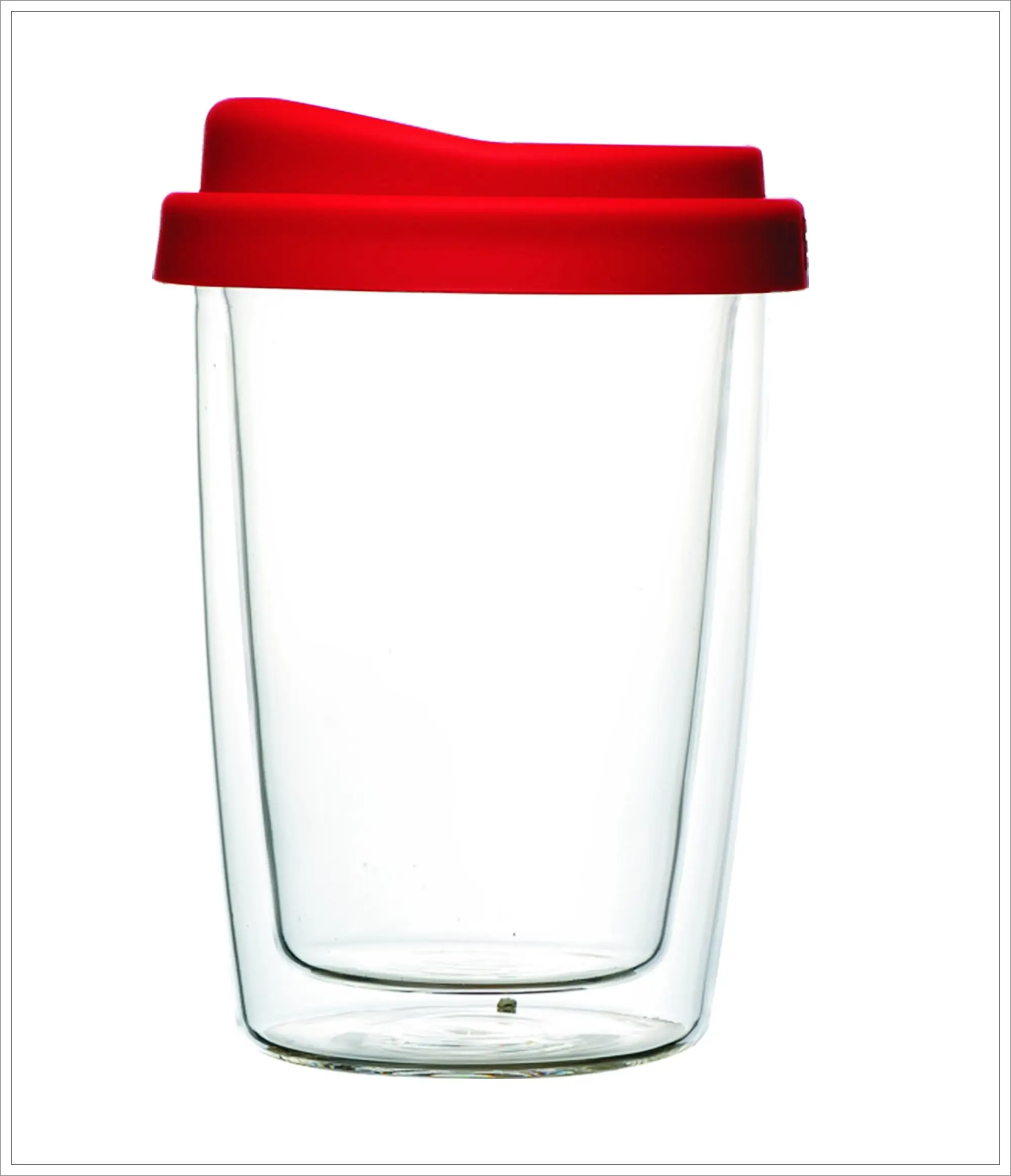 230ml/8oz Double Layer Borosilicate Glass Travel Heated Coffee Mug With ...