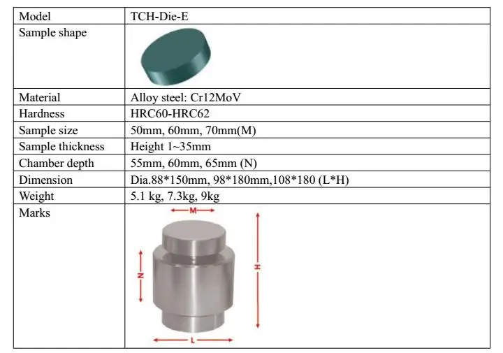 Ceramic Metal Powder Dry Pellet Hydraulic Pressing Die Set 40 -70 Mm ...