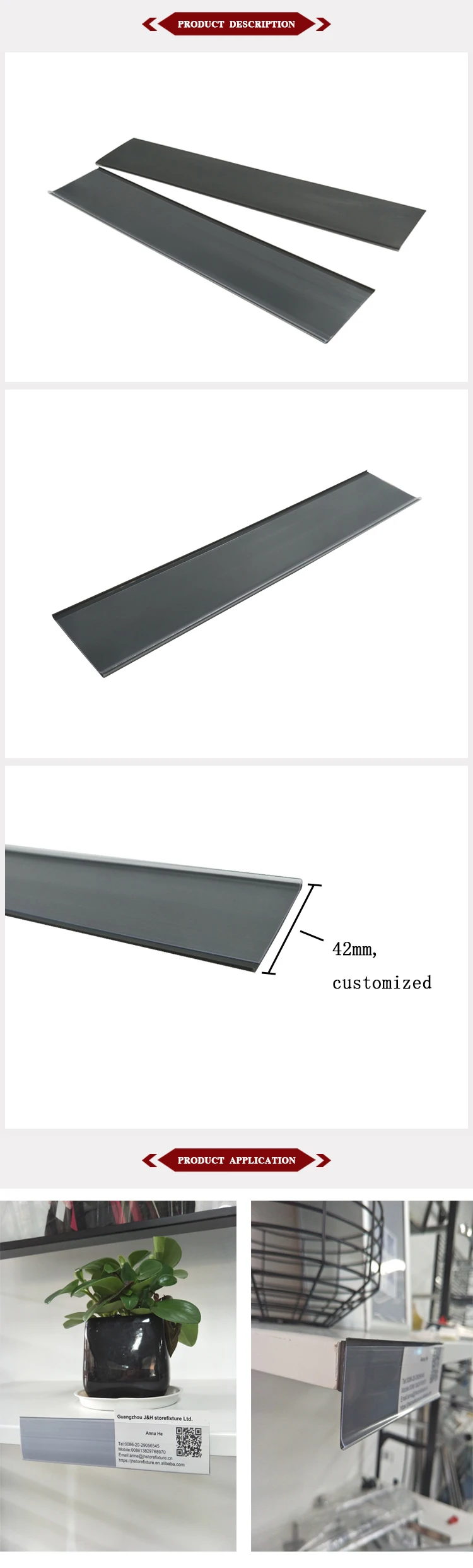 Customized Shelf Edge Strips - Efficient Freezer Ticket Holders