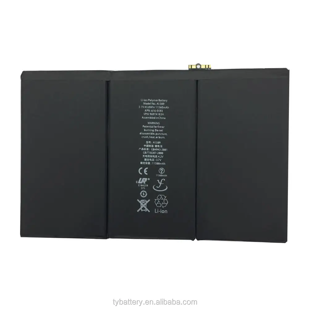 High Original Capacity Internal Replacement Battery For Ipad3 Ipad4 ...
