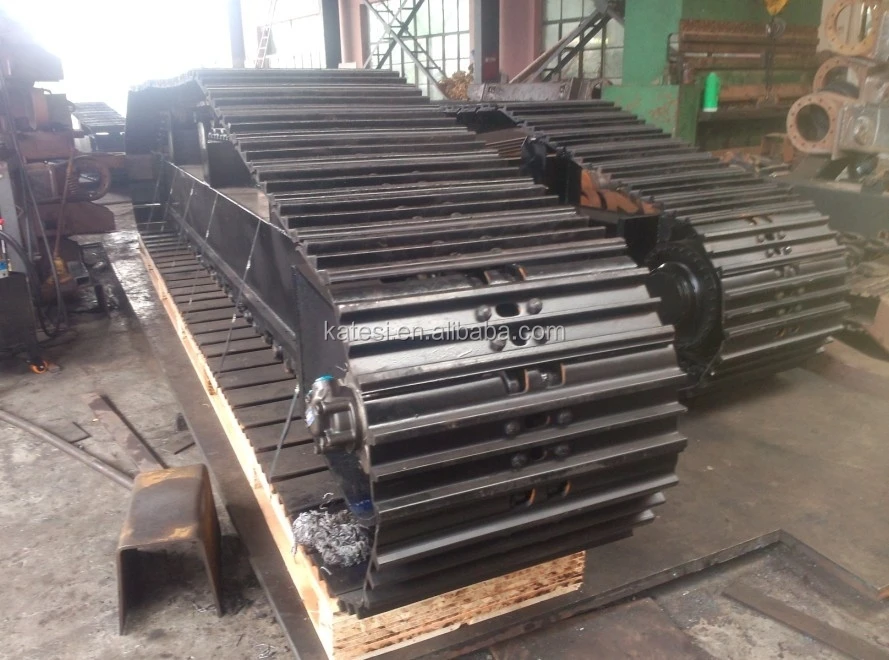 Steel Rubber Track Undercarriage / Crawler Undercarriage Spare Part ...