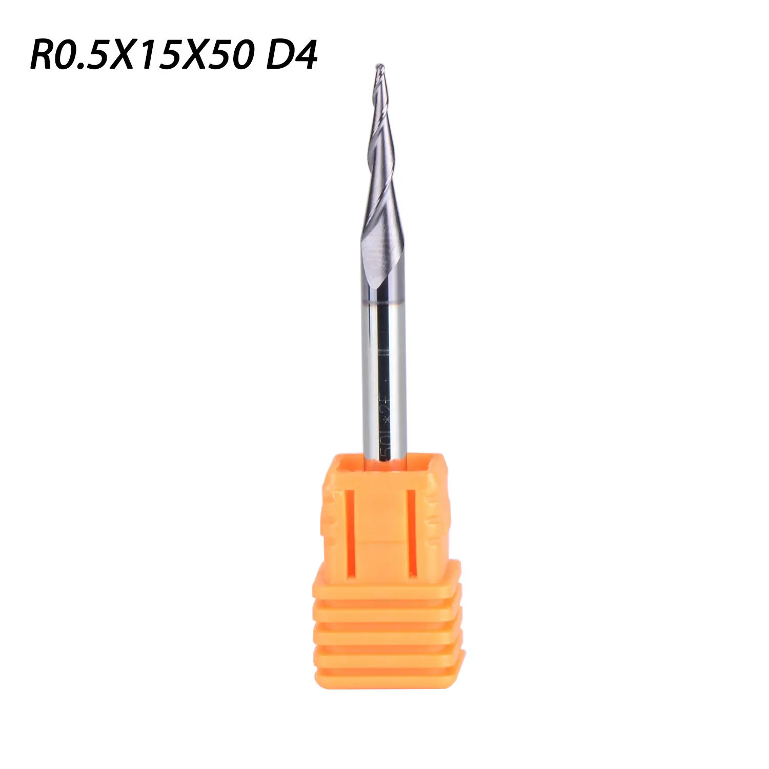 4 Flute Cnc Hss End Mill 1mm Radius Ball Nose Milling Cutter Coated For ...