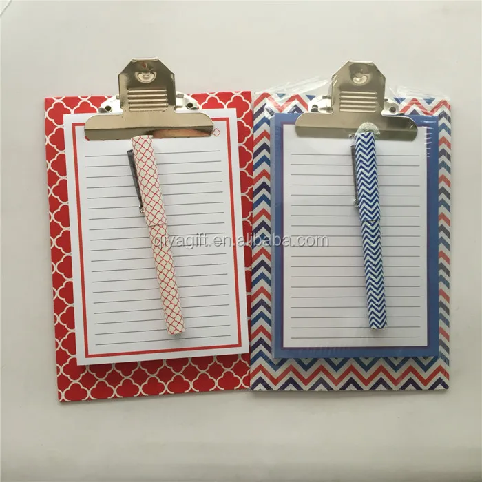 Eco-friendly Metal Clip Composition Notepad With Pen By Custom Notebook ...
