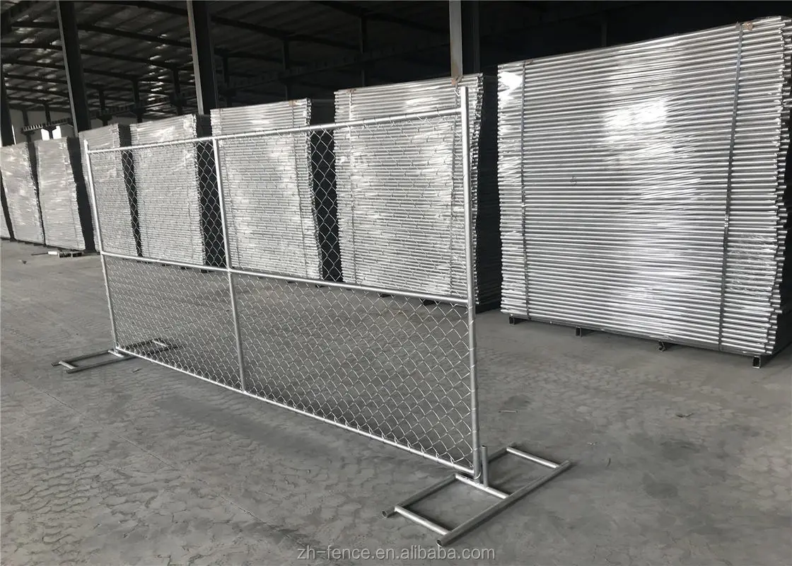 6x12 Foot Removable Temporary Construction Chain Link Fence Panels ...