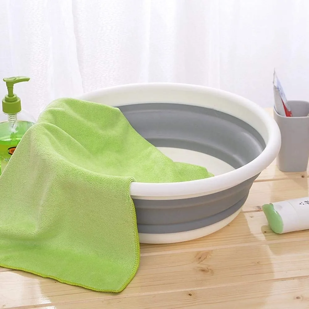 Allife Plastic Wash Basin - Foldable & Collapsible Bowl
