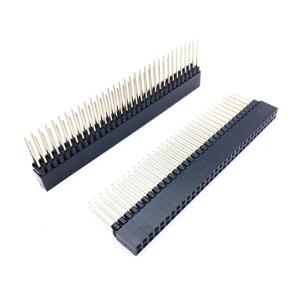 Female Header Pin Connectors Pitch2.54mm Smt With Board Spacer,Dual Row ...