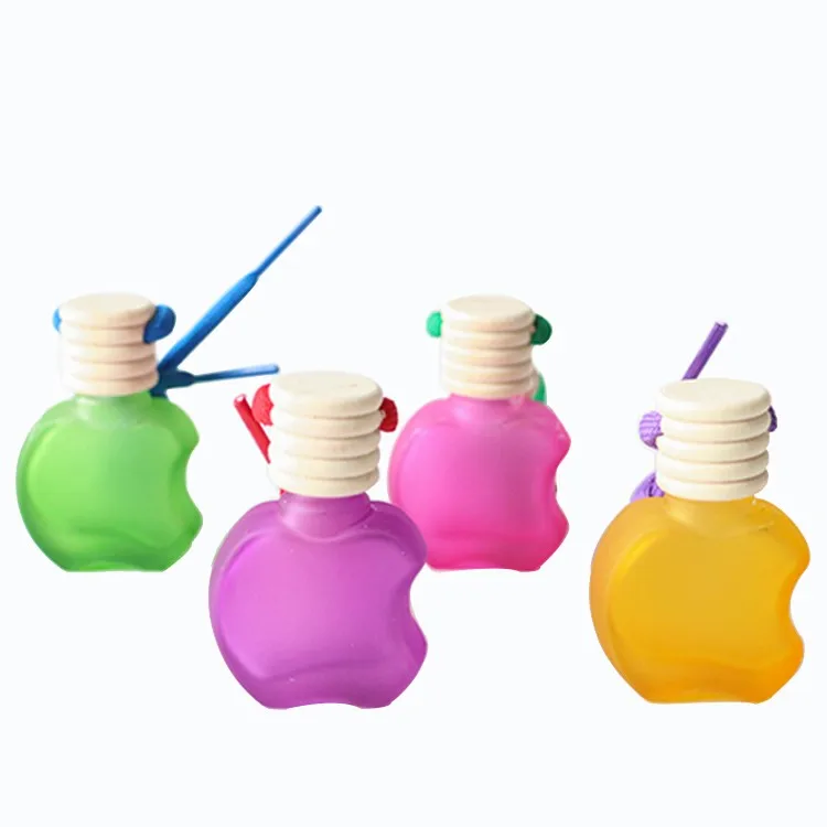 Apple Shape Glass Perfume Bottle - Car Freshner with Wood Cap