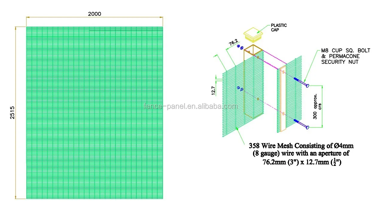 Bs 1722-14:2006 Securemax 358 High Security Mesh Fencing System - Buy ...