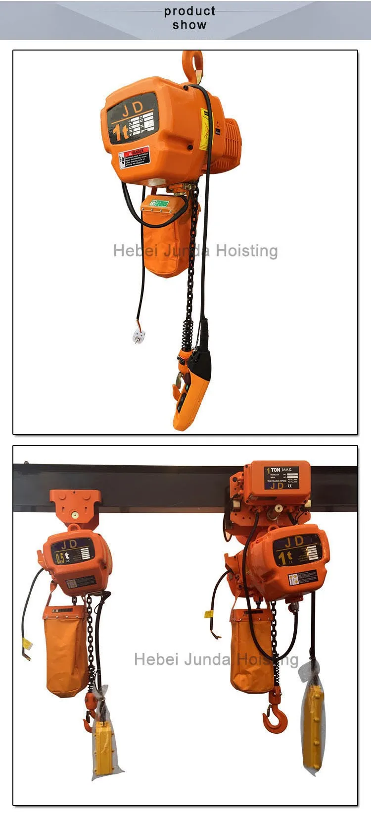 Single Phase Wireless Remote Control Koio 1t 3m 380v Electric Chain ...