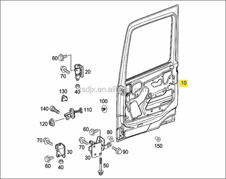 Truck Complete Door Shell 943 720 1405 / 943 720 1605 For Mercedes Benz ...