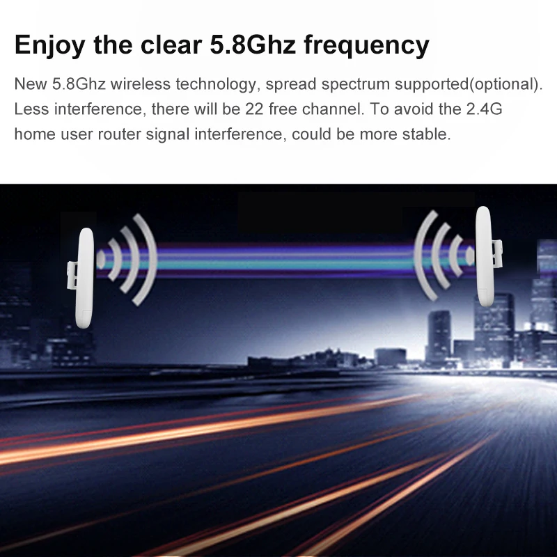 Long Range 5.8 Ghz CPE 5km Wifi Router - Wireless Bridge