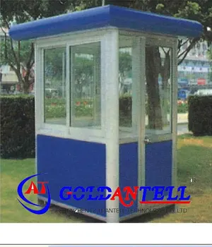 Low Cost Anti-rust Painted Guard Booth Steel Frame Mobile Security Post ...