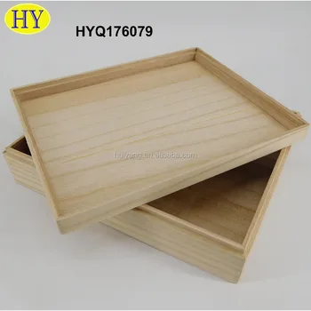 Wholesale Custom Shallow Wooden Box With Lift Up Lid - Buy Shallow ...