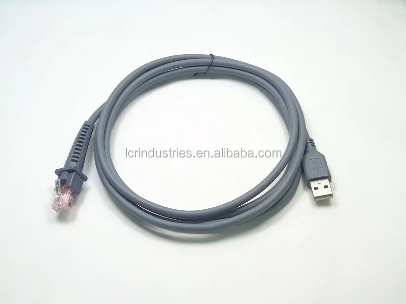 2m Straight Barcode Scanner Usb Cable For Datalogic D100 D130 Gd4130 ...