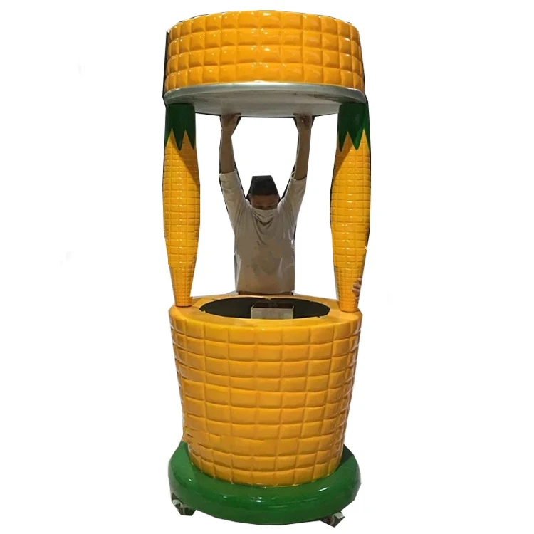Moveable Fresh Sweet Corn Kiosk Stall - Corn-Shaped Fiberglass
