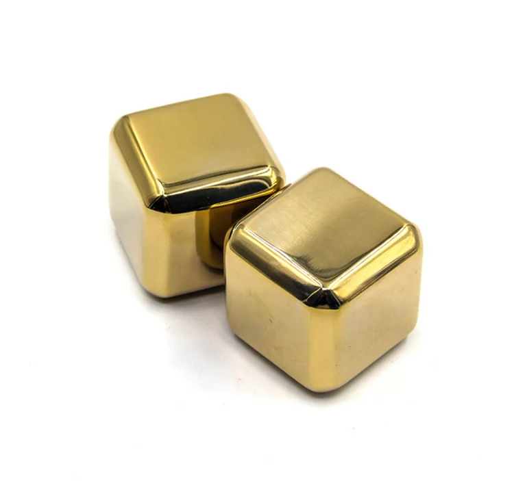 304 Gold Stainless Steel Ice Cubes For Whisky - Buy Gold Stainless ...
