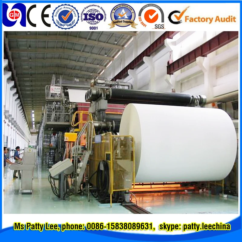 Full Production Paper Mill Middle Capacity 20 Ton/day Printing A4 Paper ...