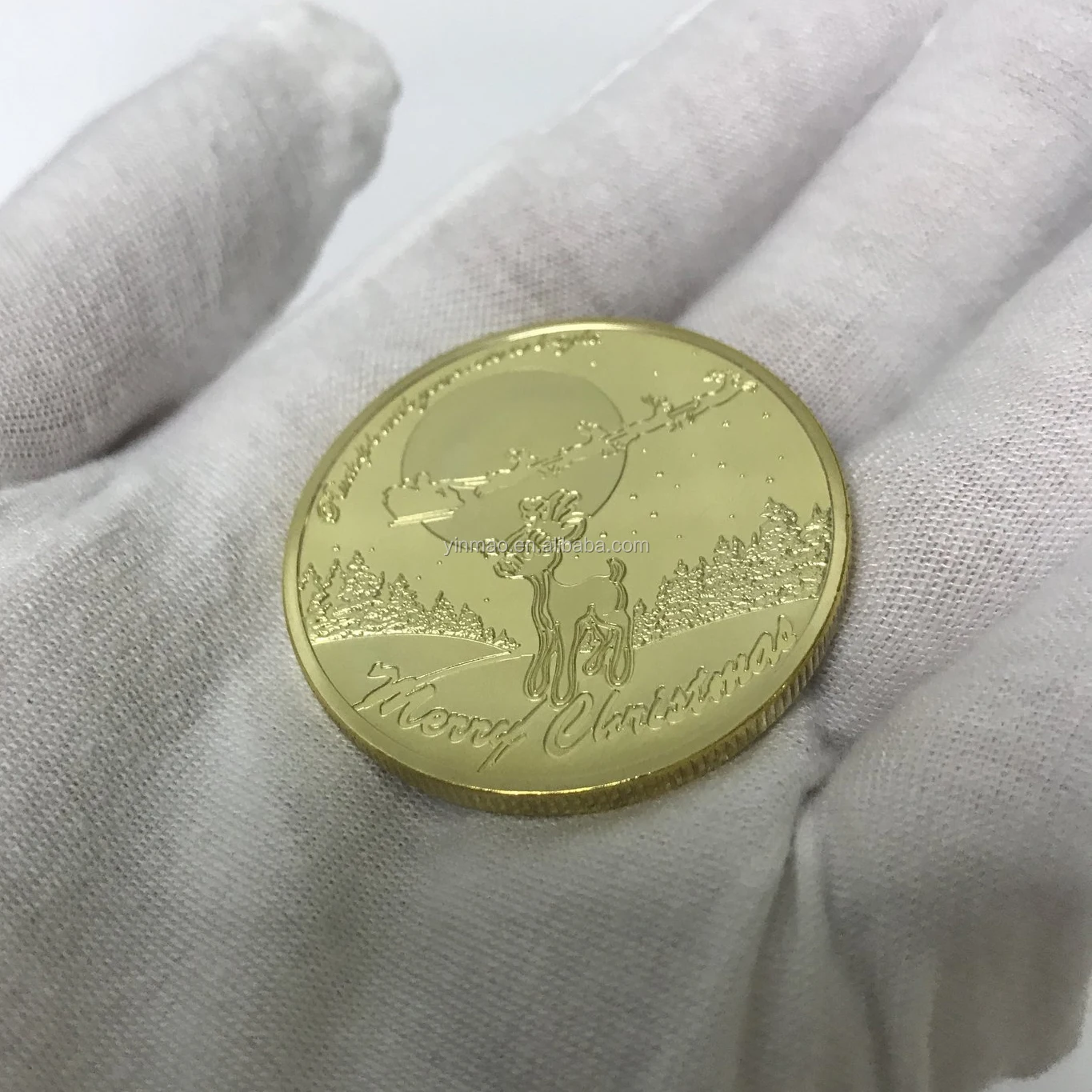 New Wishing Coin Merry Christmas - Santa Claus Gold Coin