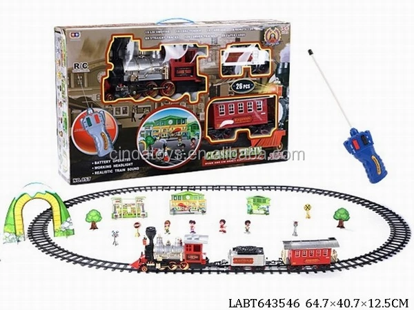 Funny Remote Control Toy Train Belt Tank,Music Classic Tracks Set Kids ...