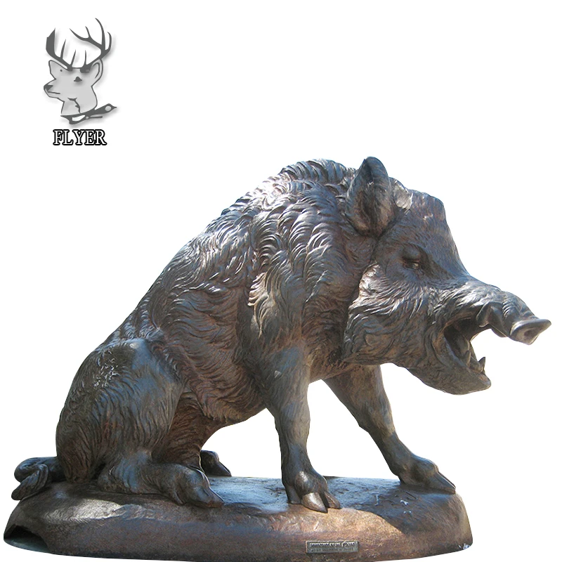 Life Size Metal Wild Boar Statue - Perfect Yard Decoration