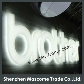 All-side Lighted Acrylic Crystal Transparent Slogan English Words 3d ...