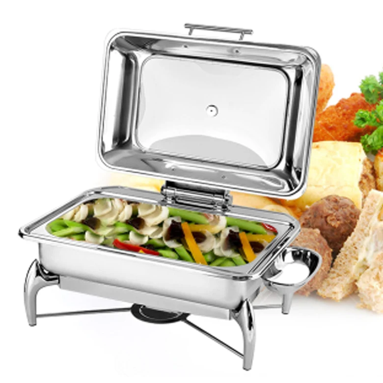 9l Buffet Tableware Gn 1/1silver Shafing Dish Methanol Gel And Electric ...