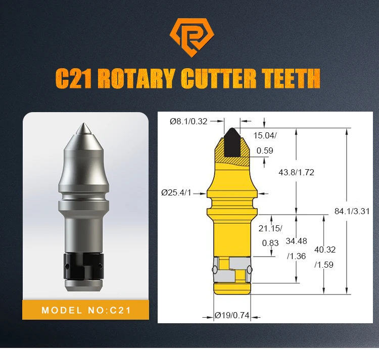 C21 Kennametal Teeth For Foundation Drilling Tools Bucket Teeth Auger ...