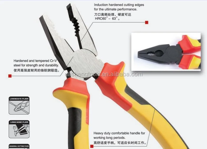 Germany Type Combination Pliers - Buy Insulated Combination Plier ...