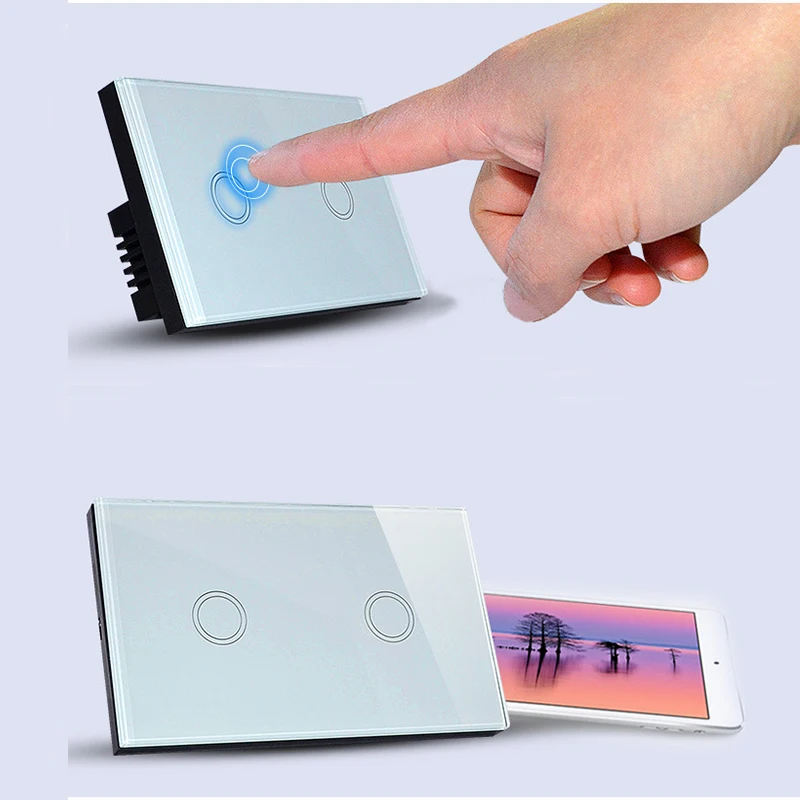 Us Standard Remote Control Touch Switch Waterproof Crystal Glass ...