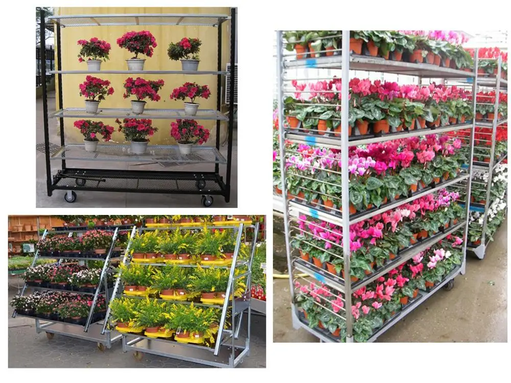 Flatbed Pallet Cart Platform Trolley For Warehouse Greenhouse Workshop ...