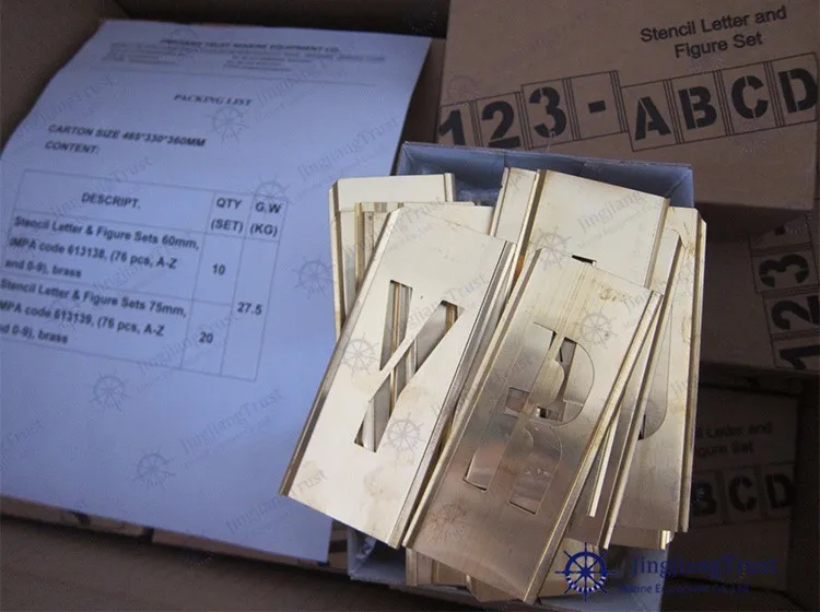 Stencil Letter And Figure Sets 25mm,Impa Code 613133,Nautical Equipment ...