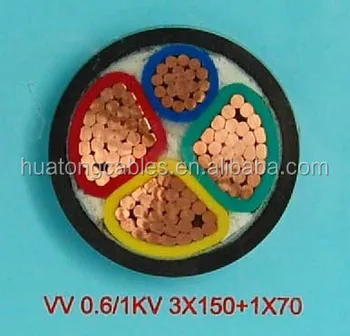 3x150+1x70 Mm2 Power Cable 0.6/1 Pvc Insulated And Sheath Power Cable ...