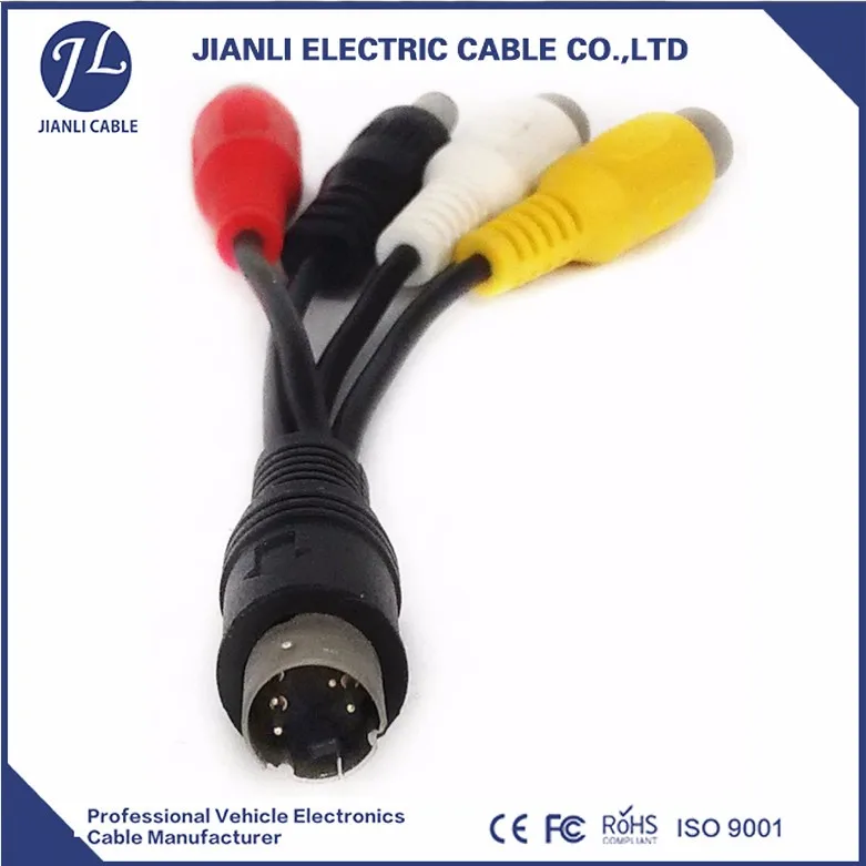 4 Pin Aviation Mini Cctv Female To Rca Audio Video Power Adapter Cable ...