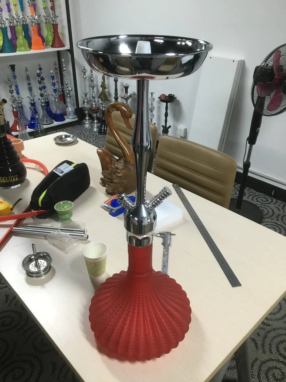 Large Glass Hookah Shisha With Clicking Connection - Buy Glass Hookah ...