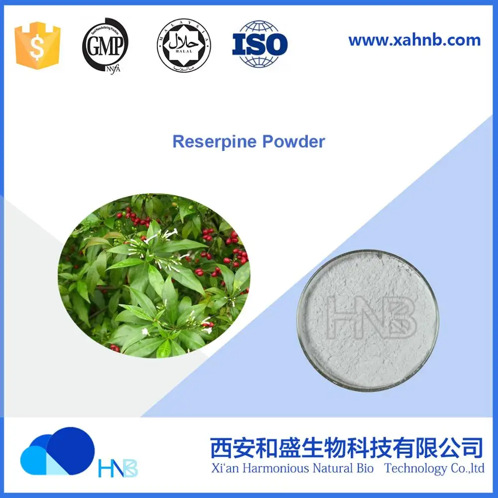 Antihypertensive Medicine Reserpine 99% Powder From Natural Rauwolfia ...