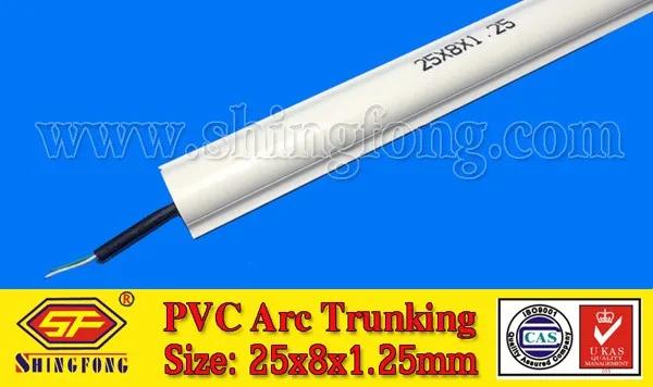 Underfloor Pvc Trunking 35x10mm Half Moon Cable Trunking Floor Pvc Wire ...
