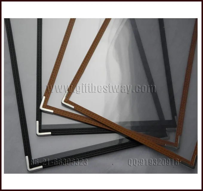 Clear Vinyl A4 Plastic Menu Covers - GBW Hotel Supplies