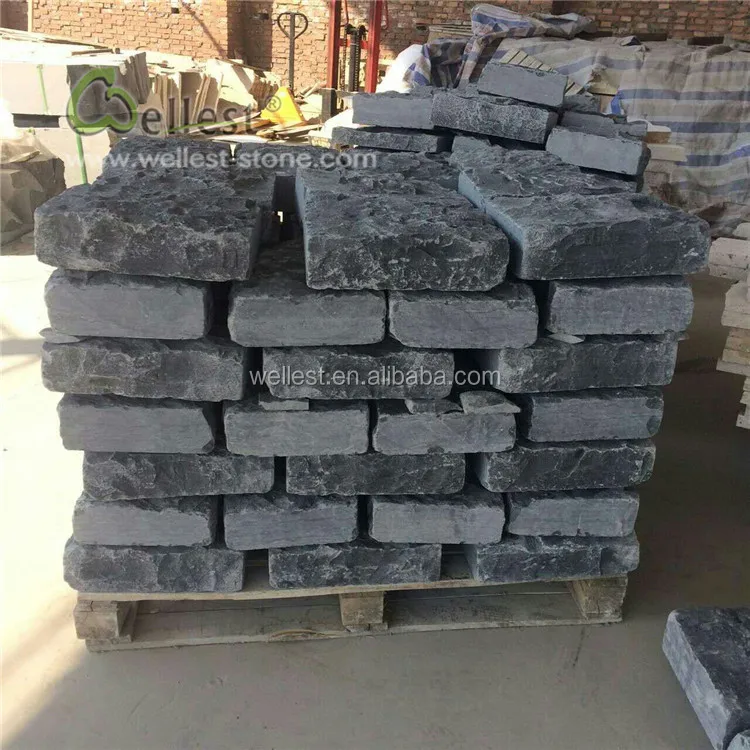 Natural Black Limestone Fieldstone For Exterior Stone Wall Cladding ...