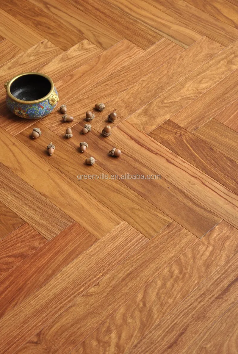 African Padauk Fishbone Flooring Padauk Engineered Wood Parquet ...