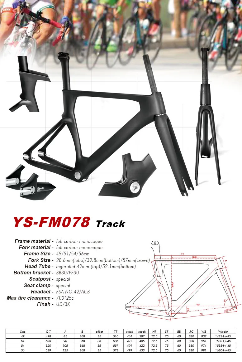 700c Super Light Carbon Bike Frames Bsa/bb30 Carbon Triathlon Bike ...
