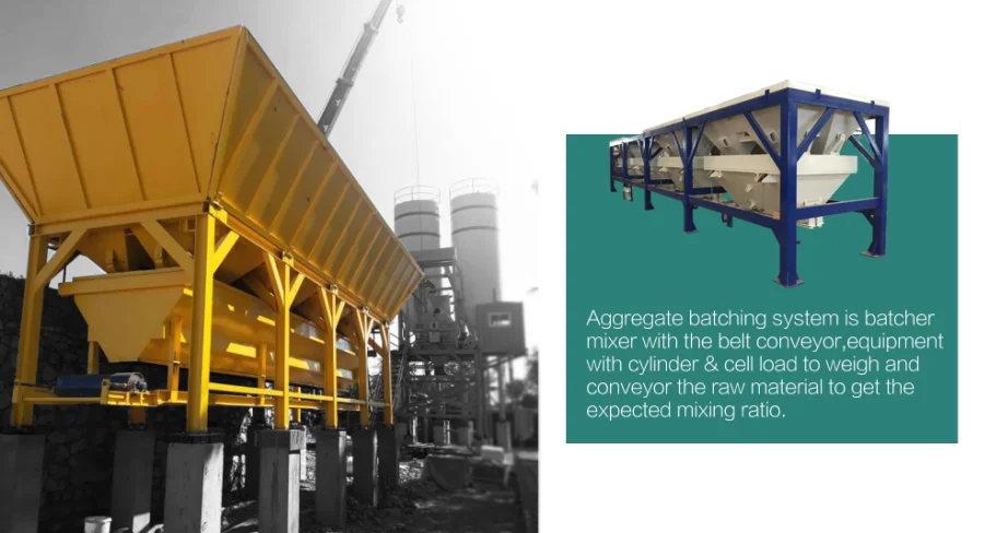 Hopper Type Concrete Aggregate Weighing Batcher Machine