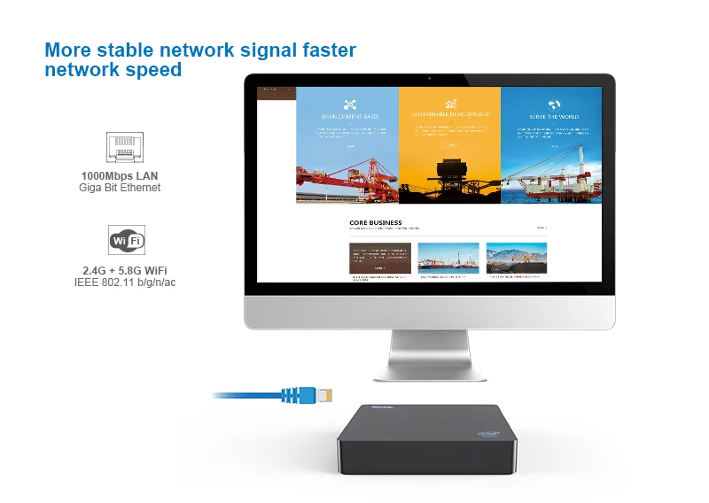 Z85 迷你 PC Z8350 2 32 GB 64 GB 用于 Win 10 系统和 Linux 系统 Wifi BT 4.0 电视盒子 ...