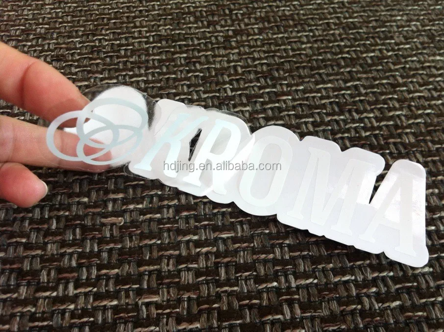 Print Your Own Logo Semi Transparent Sticker with Custom Shape