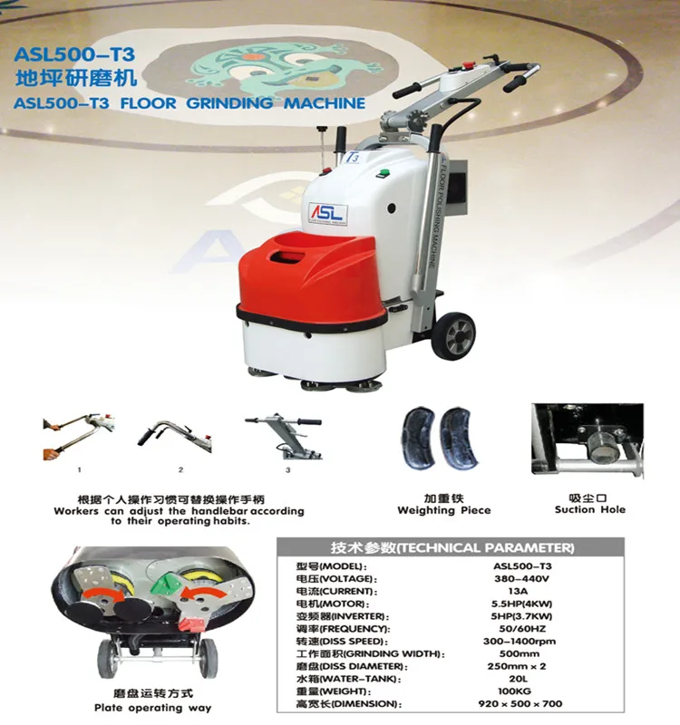 Concrete Floor Polishing Machine For Sale Asl500-t3 - Buy Concrete ...
