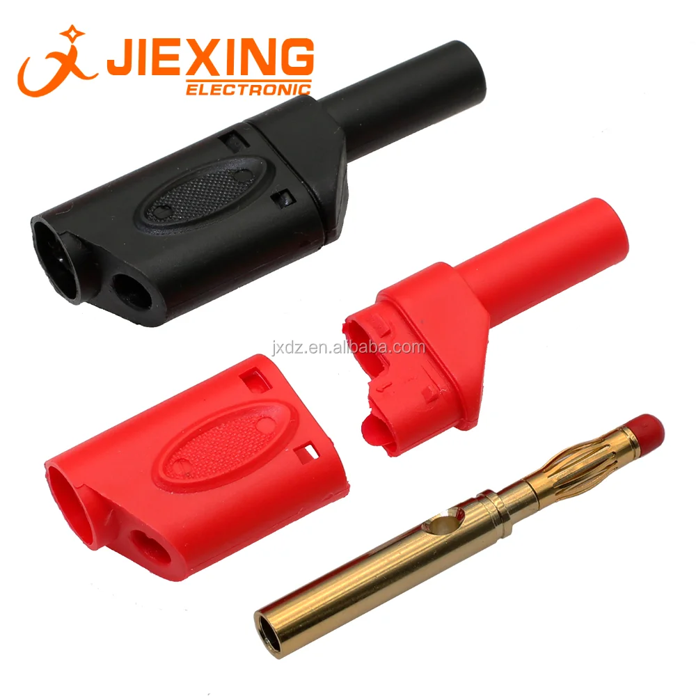 BP4502 Banana Plug Solder - Gold Plated Safety Shrouded 4mm