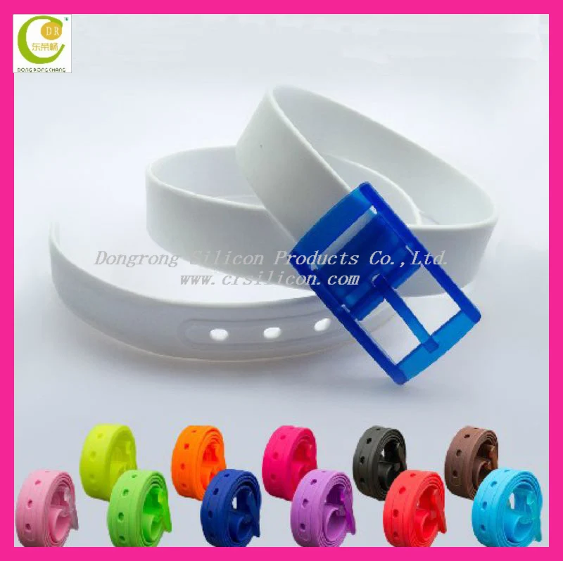 Fashion Mens Wide Colorful Silicone Plastic Belt With Rubber Buckle ...