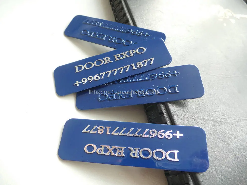 Custom Engraved Metal Logo Label Sign Name Plate With Self Adhesive ...