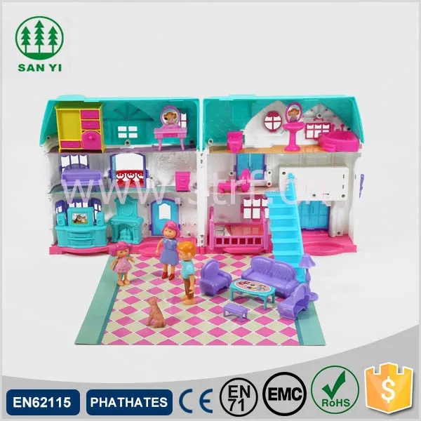 Miniatures Furniture Plastic Doll House - Buy Doll House,Plastic Doll ...