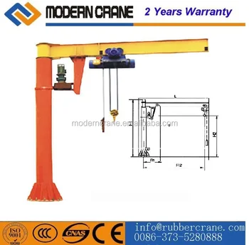 Stationary Post Crane Floor Fixed Post Crane Arm Slewing Crane - Buy ...