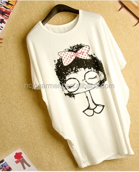 Cartoon Characters T Shirt For Girls Wholesale Cute Printing Womens T ...